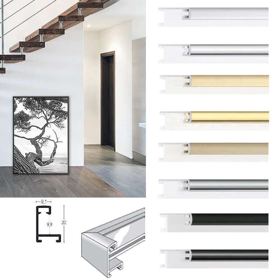 Nielsen Alu-Bilderrahmen 100x150 cm Profil Nr. 8 | Fantastic Pictures